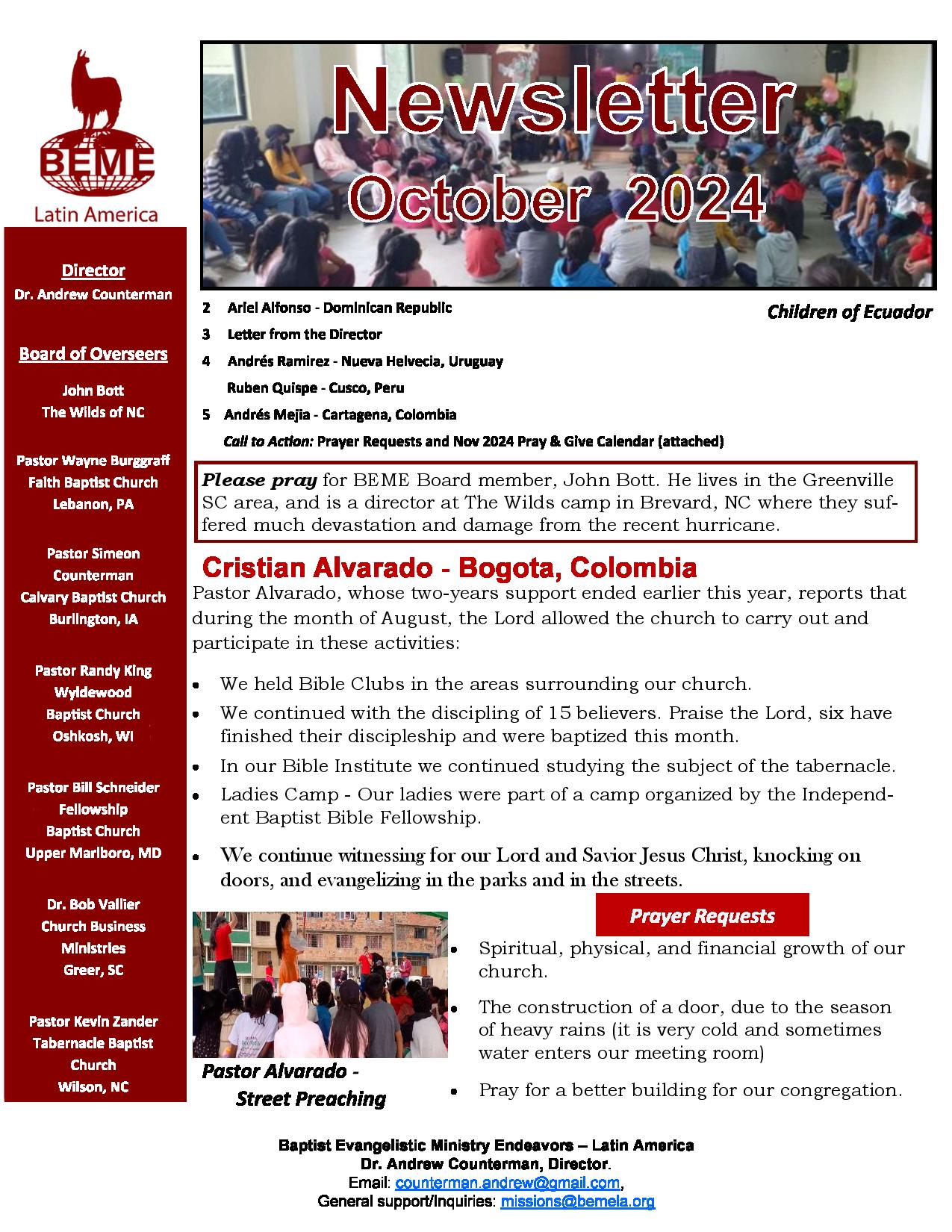 October 2024 Newsletter - BEME Latin America