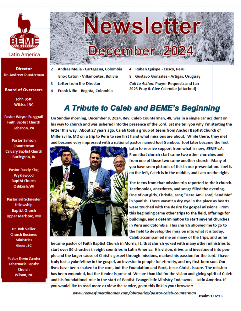 December 2024 Newsletter - BEME Latin America