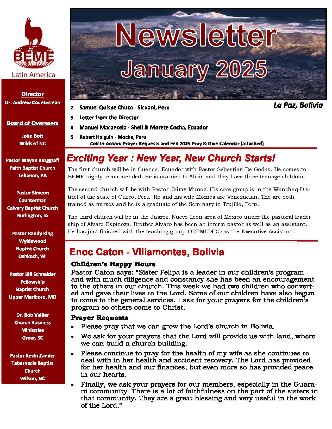 January 2025 Newsletter - BEME Latin America